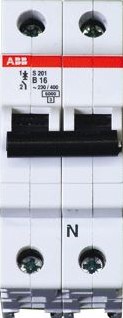 ABB S201 INSTALLATIEAUTOMAAT 1P-N B-KARAKTERISTIEK 40A IEC-EN 60898-1 6 KA-IEC60947-2 10 KA 2 ...