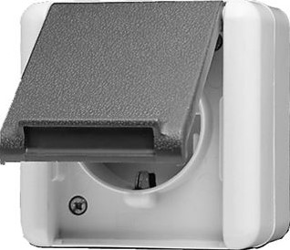 JUNG WG800 1-VOUDIGE WANDCONTACTDOOS MET RANDAARDE EN ONDERKAST ...