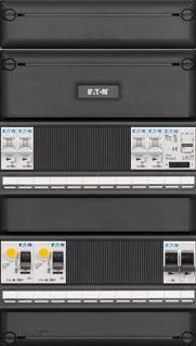EATON HOLEC SYSTEEM 55 INSTALLATIEKAST 385X220MM 4 GROEPEN 1F 2 ALS HS ...