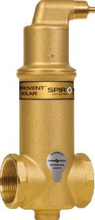 SPIROTECH SPIROVENT SOLAR AUTOCLOSE LUCHTAFSCHEIDER HORIZONTAAL 1.1/2 ...