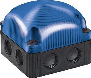 WERMA FLEXSQUARE 853 EVS CONTINU LICHT NOM. SPANNING 24V LENSKAP BLAUW ...