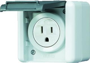 JUNG WG800 1-VOUDIGE WANDCONTACTDOOS MET ONDERKAST US-NEMA KLAPDEKSEL ...