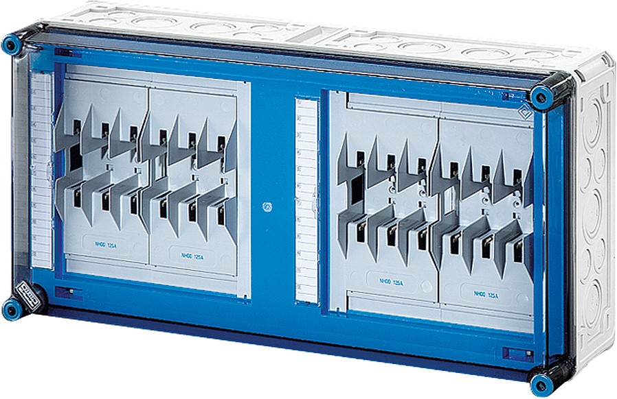 HENSEL MI ZEKERINGKAST 4X160A NH00 3P OP RAIL 250A 5 POLIG BM4 ...