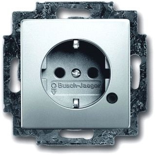 ABB BUSCH JAEGER PURE STAINLESS STEEL RVS INBOUW 1-VOUDIGE WCD MET ...