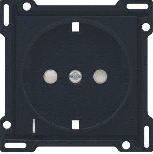 NIKO PURE BLACK STEEL AFWERKINGSSET VOOR STOPCONTACT MET KANT AARDING ...