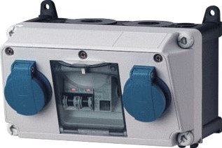 AMAXX COMBINATIE 1 MODULE 2 X SCHUKO GEZEKERD IP44 910008 Beng Shop
