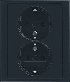 ABB BUSCH-JAEGER 2-VOUDIGE WANDCONTACTDOOS RANDAARDE INBOUW STEEKKLEM ...