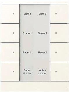 ABB BUSCH KNX TENTON BEDIENINGSELEMENT,8-VOUDIG MET BUSAANKOPPELAAR MET ...