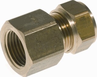 VSH KNELFITTING MESSING RECHTE KOPPELING SCHROEFBUS 22MM X 1 GAS (KNEL X BINNENDRAAD) 0862611 ...